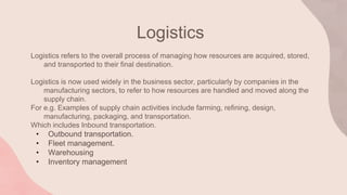 Logistics processes of different companies | PPTX | Logistics and ...