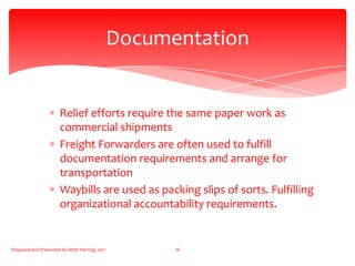 Logistics of famine relief | PPTX