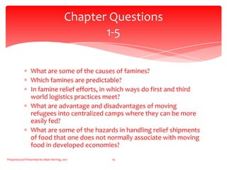 Logistics of famine relief | PPTX