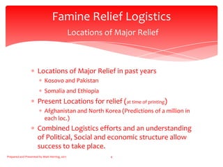 Logistics of famine relief | PPTX