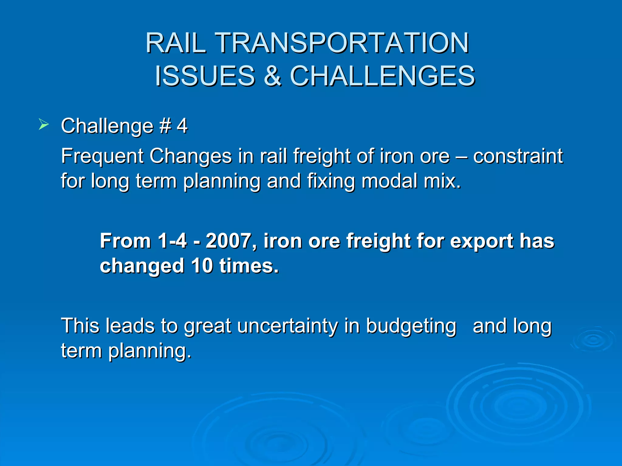 Logistics Of Iron Ore Transportation Cilt | PPT