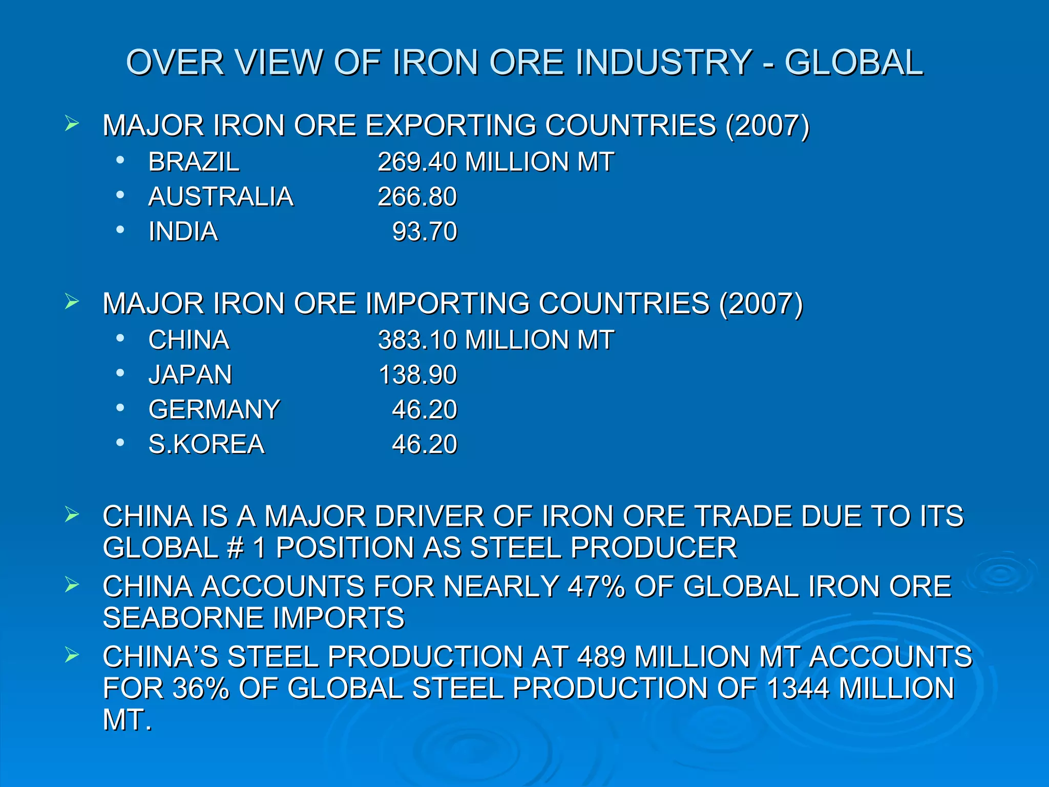 Logistics Of Iron Ore Transportation Cilt | PPT