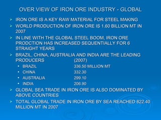 Logistics Of Iron Ore Transportation Cilt | PPT