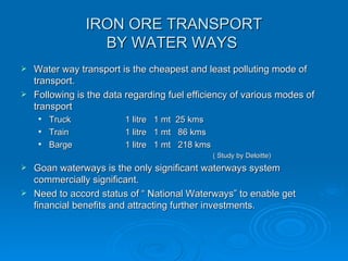 Logistics Of Iron Ore Transportation Cilt | PPT