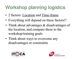 Logistics of training | PPTX