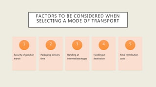 Logistics of transportation & distribution | PPTX