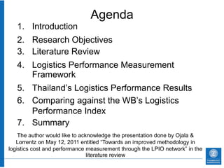 Logistics performance thailand | PPT