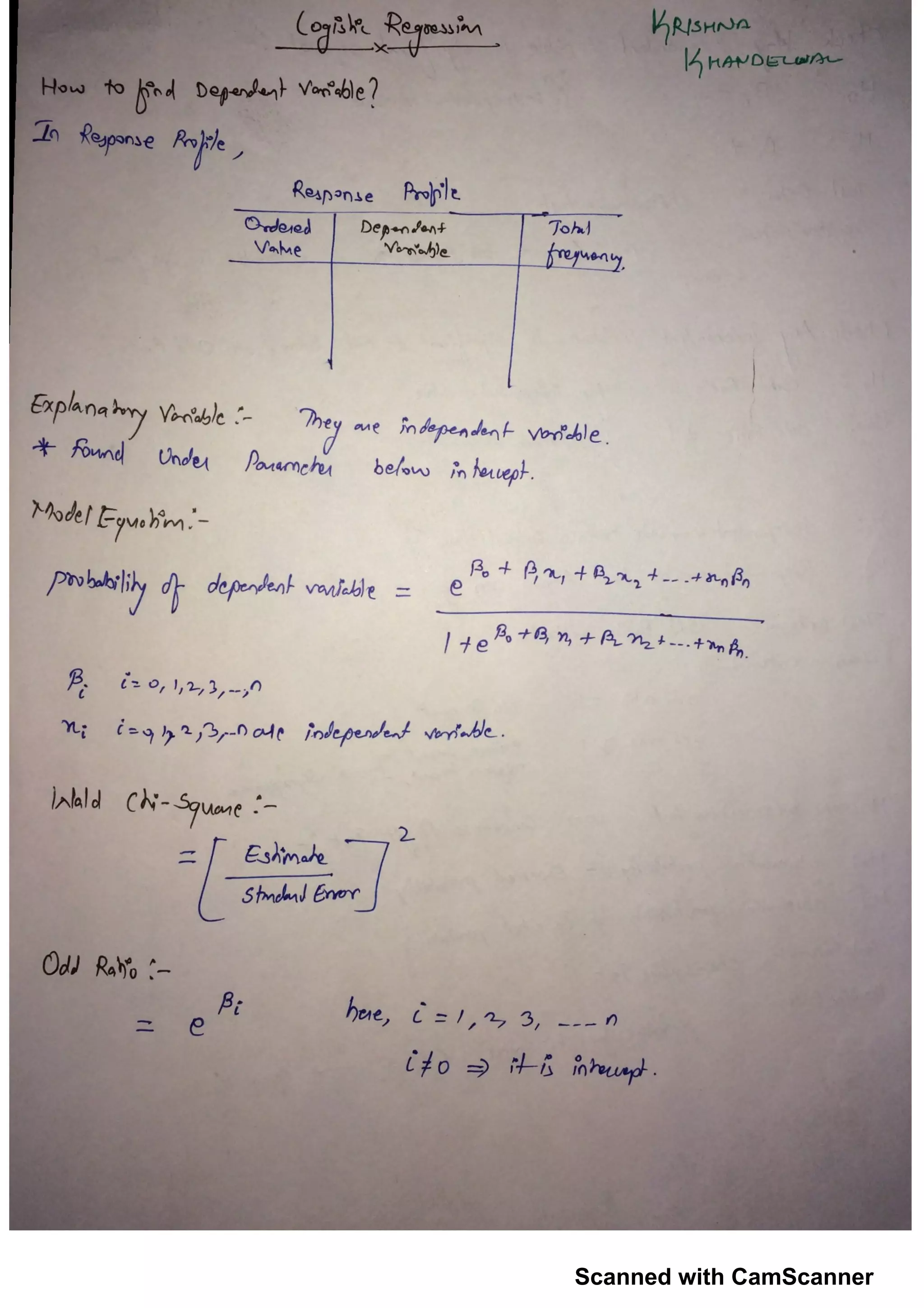 Logistics regression | PDF