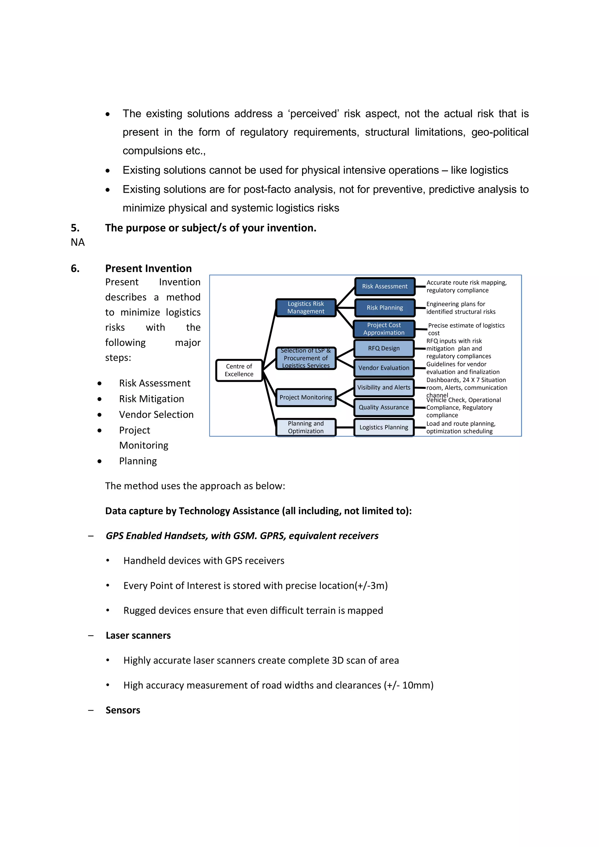 Logistics Risk Avoidance Provisional Patent Application | PDF