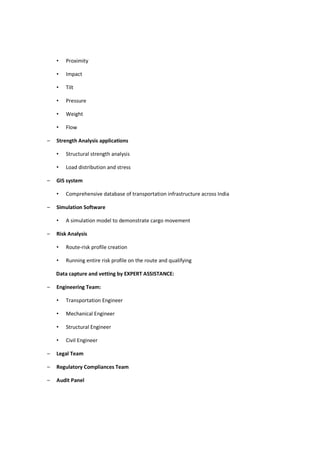 Logistics Risk Avoidance Provisional Patent Application | PDF