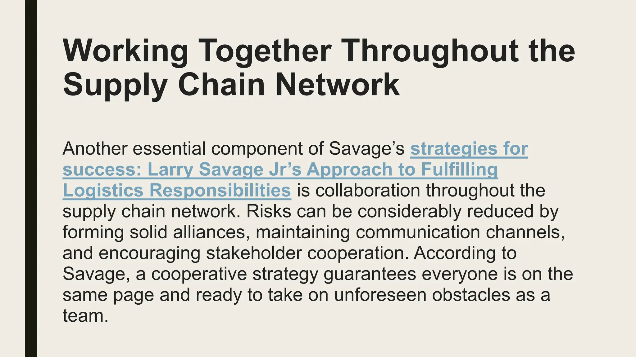 Logistics Risk Management: Building Blocks for a Sturdy Supply Chain | PPT