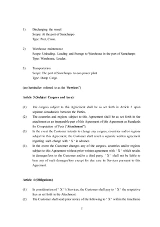 Logistics Services Agreement Sample (Purchase this doc, Text ...