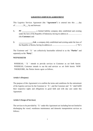 Logistics Services Agreement- CLEAN DRAFT.docx