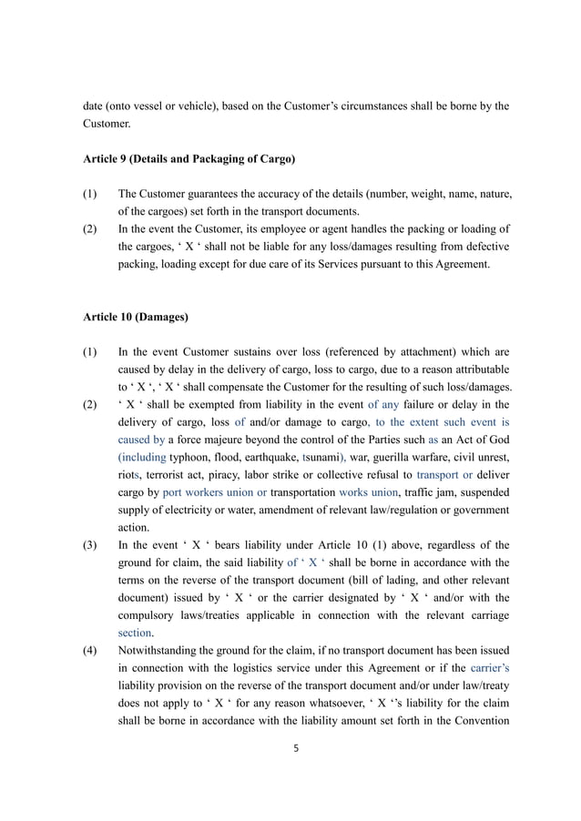 Logistics Services Agreement- CLEAN DRAFT.docx | Logistics | Business