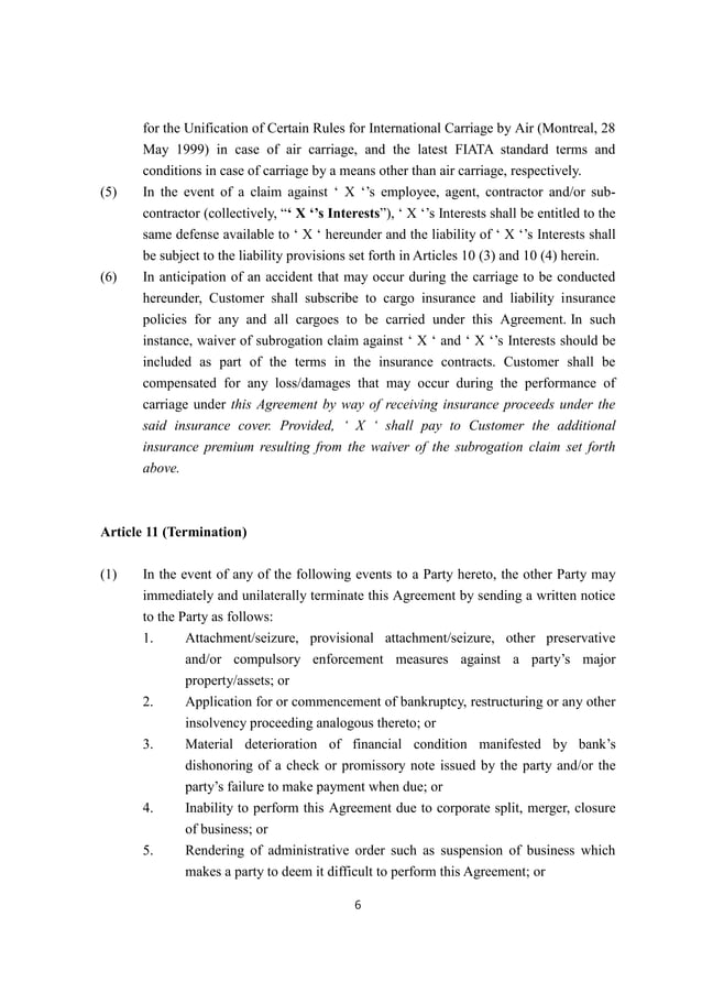 Logistics Services Agreement- CLEAN DRAFT.docx | Logistics | Business