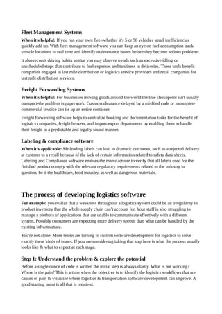 Logistics Software Development: Everything You Need to Know in 2026 | PDF