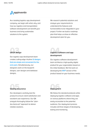 Logistics and transportation software development | PDF