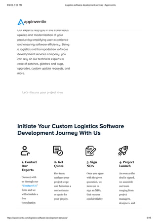 Logistics and transportation software development | PDF