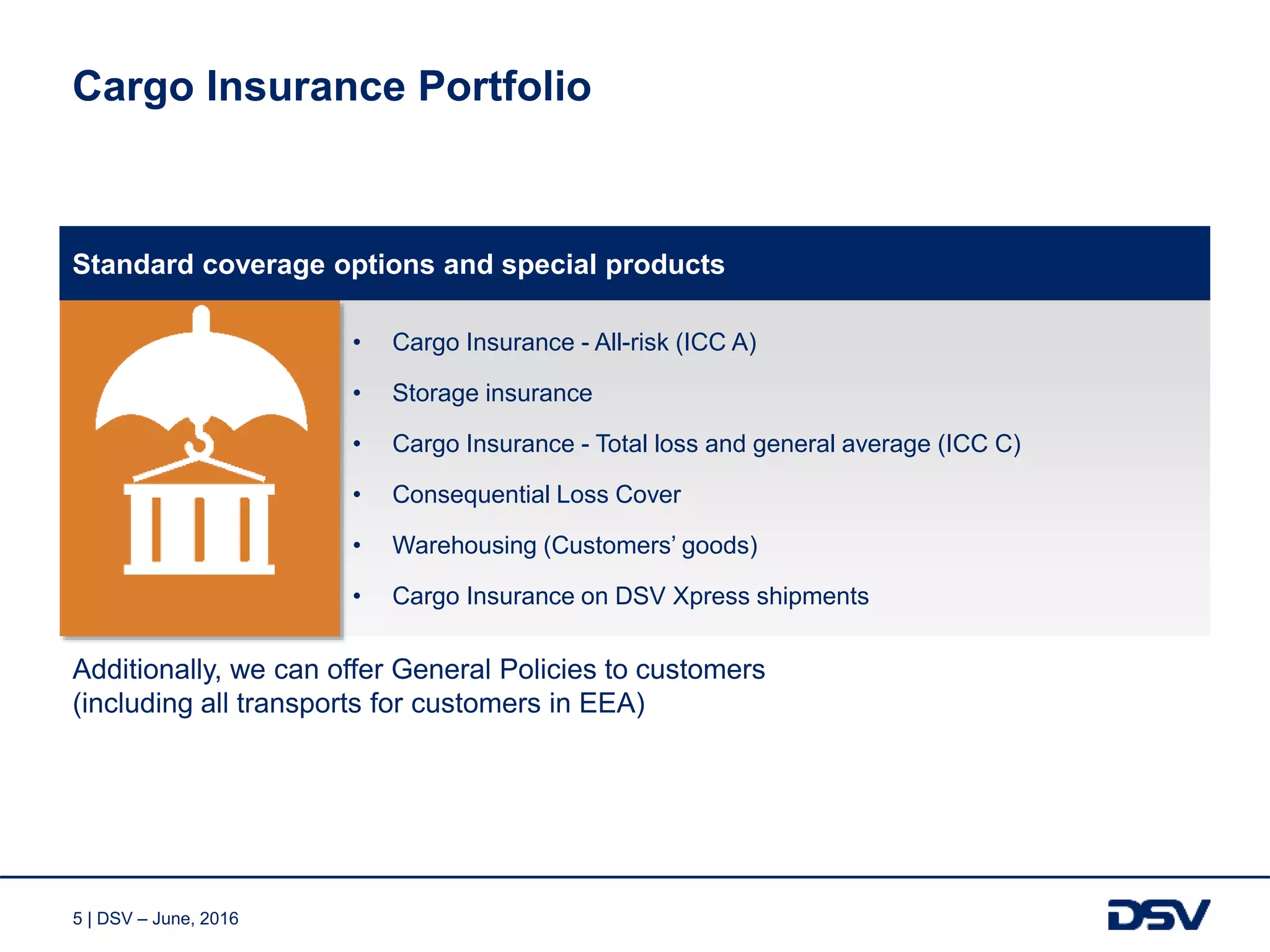 Logistics solutions cargo insurance | PPTX