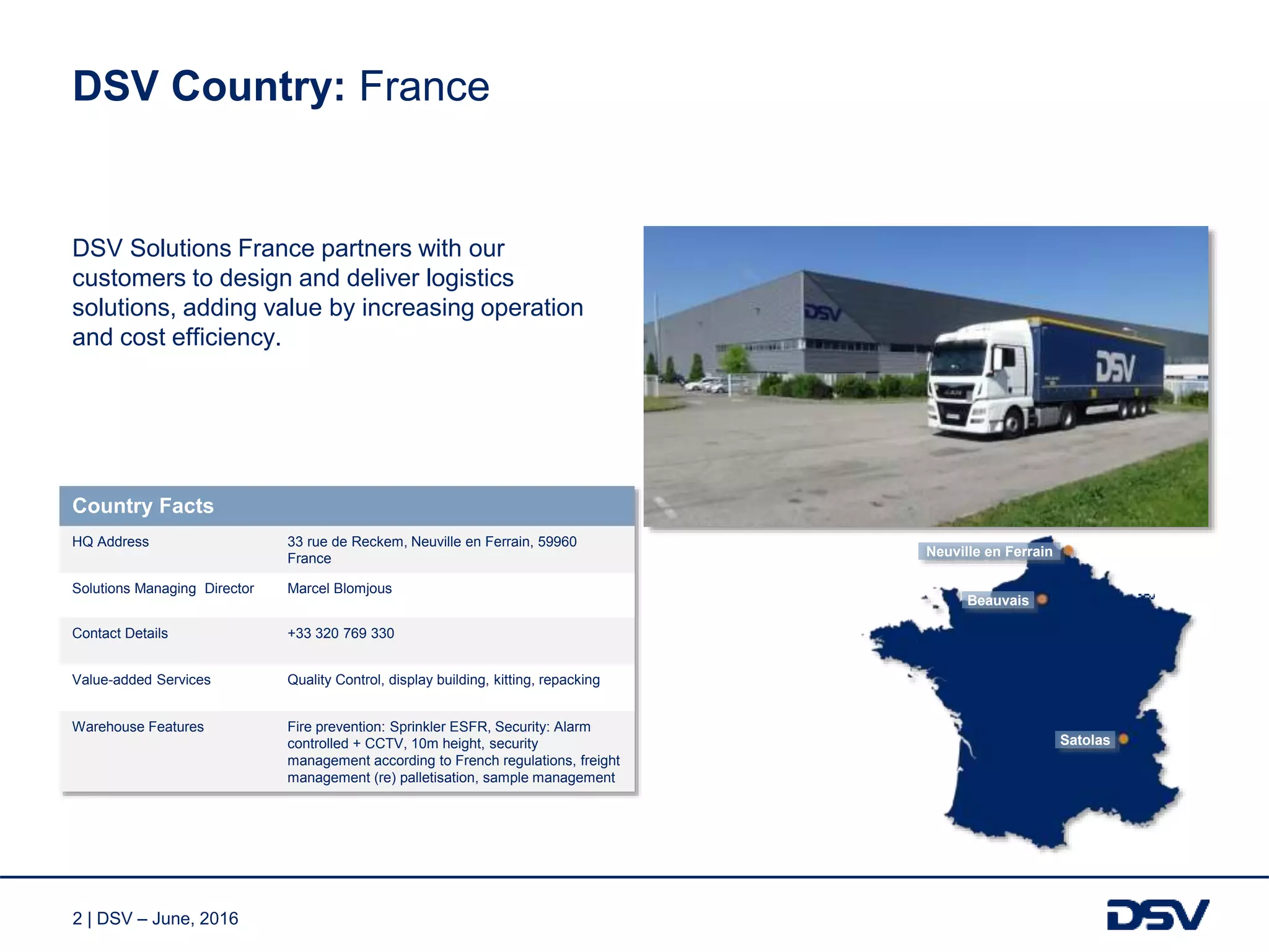Logistics solutions DSV Solutions France | PPTX