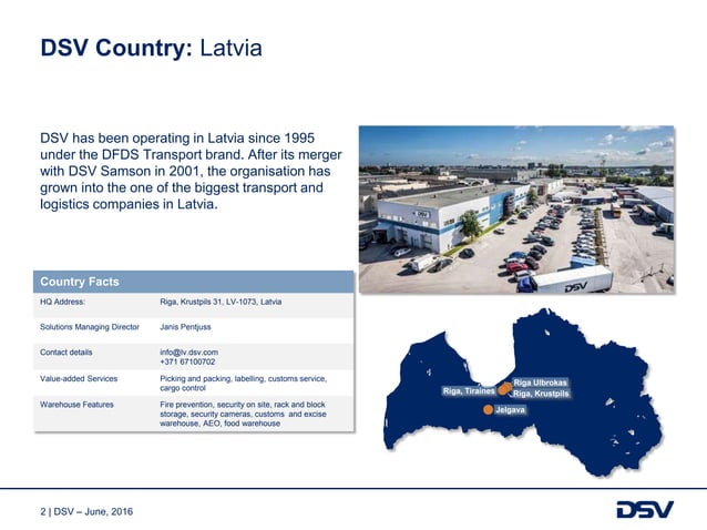 Logistics solutions DSV Solutions Latvia | PPT