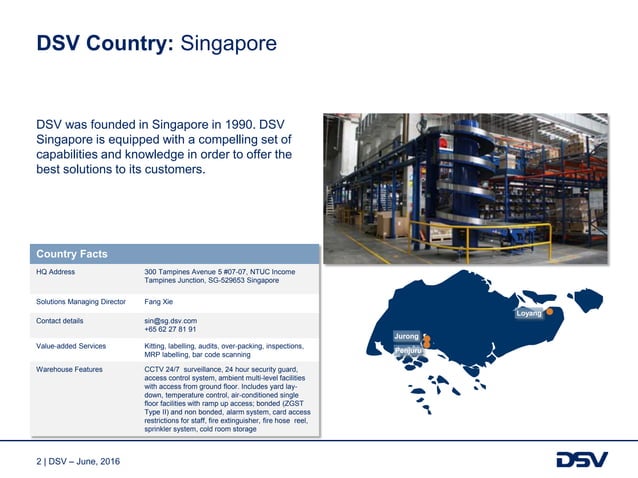 Logistics solutions DSV Solutions Singapore | PPTX