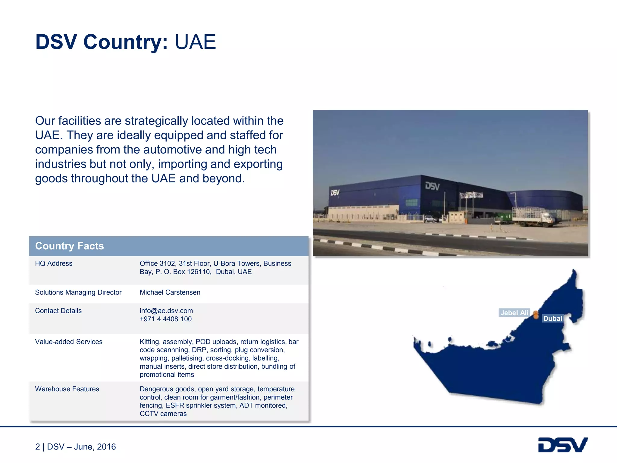 Logistics solutions dsv solutions uae | PPTX