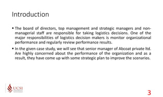 Logistics Strategy_Case study solutions Abcoat Pvt. Ltd. | PPTX