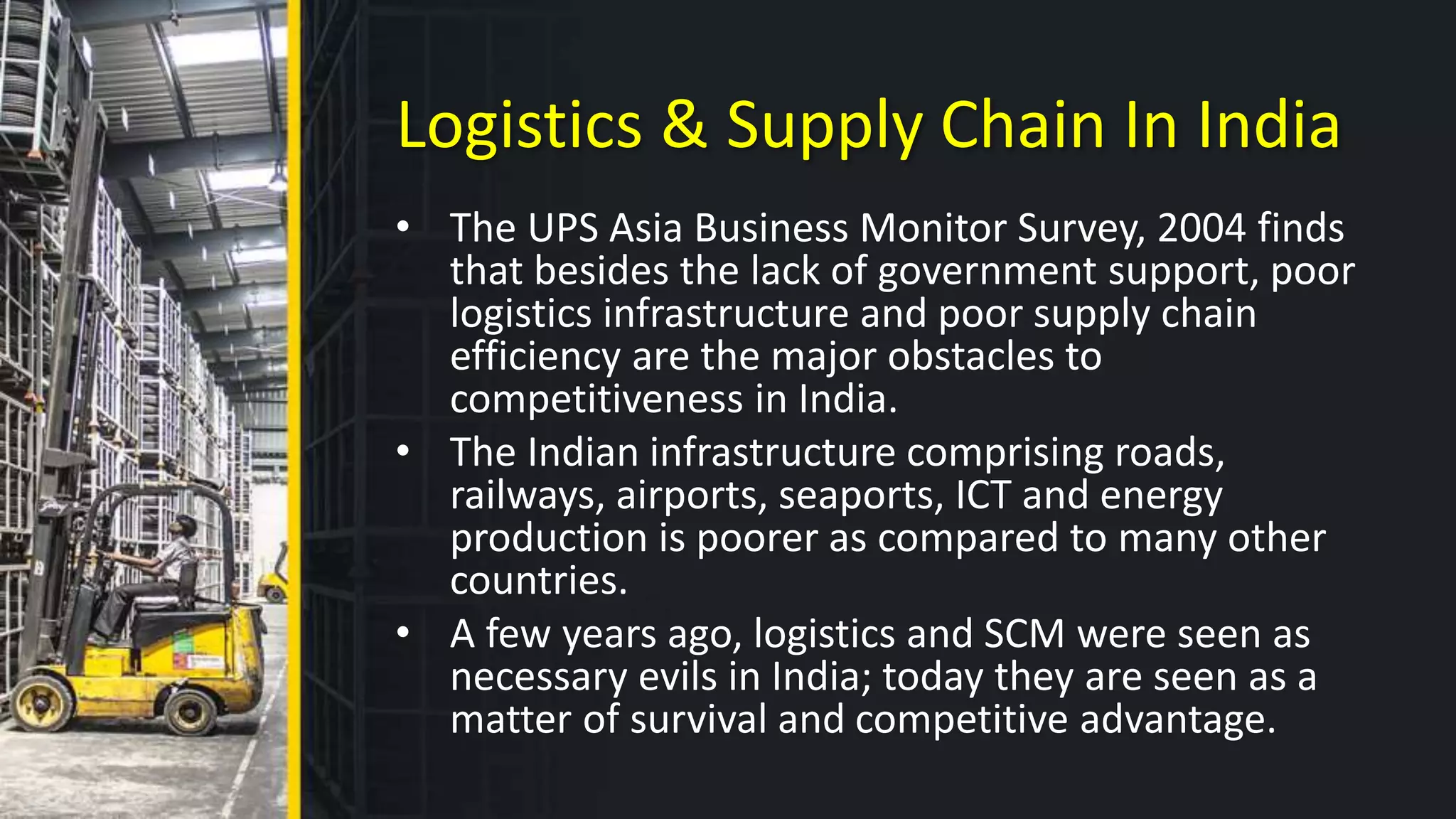 Logistics Supply Chain Management In India Pptx