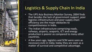 Logistics & supply chain management in India | PPTX