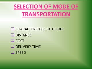 Logistics & supply chain management | PPTX