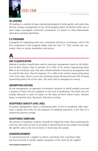 Logistics term | PDF