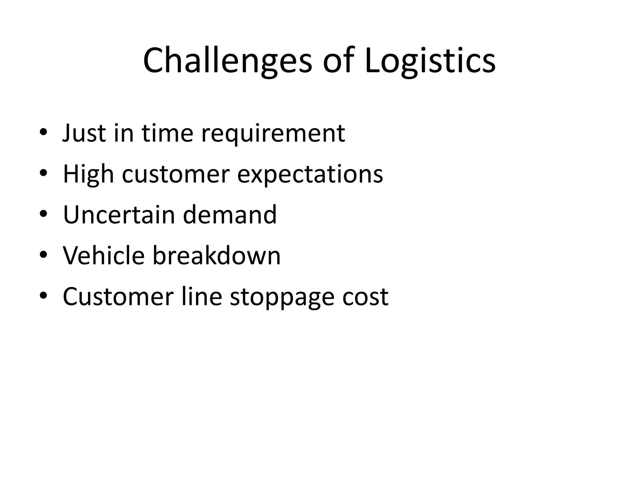 Logistics transportation | PPTX
