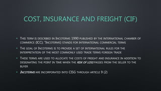 Logistics, transportation and risk of loss | PPTX