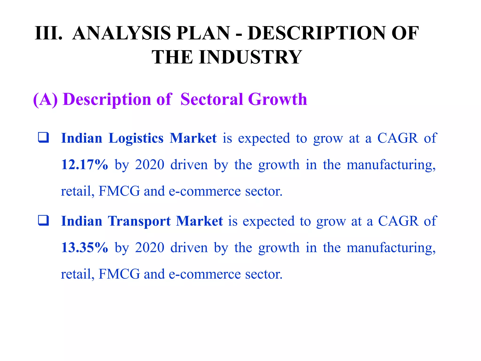 Logistics & transportation industry in india | PPTX