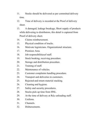 Logistics transporter assessment | DOC