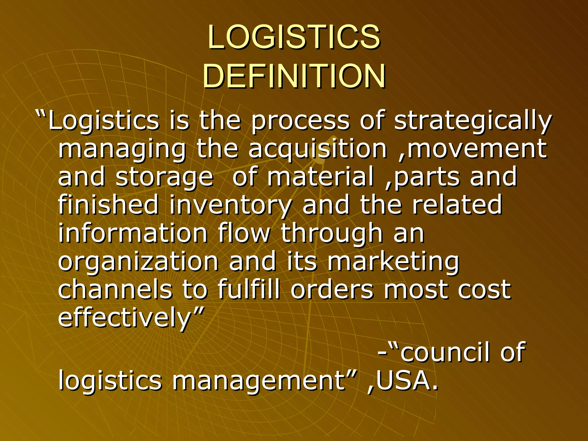 Logistis And Impact Of Internet On Logistics | PPT