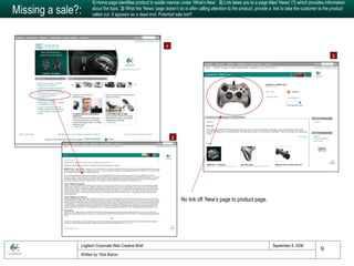 Rick Barron: Logitech Web Design Brief | PPT