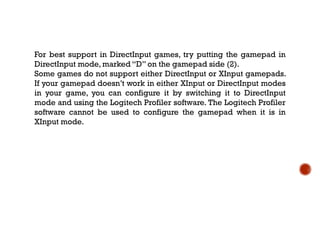 Logitech wireless F710 GROUP-4.User manualpdf | PPT