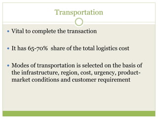Functions of logistics and their impoartance. | PPTX