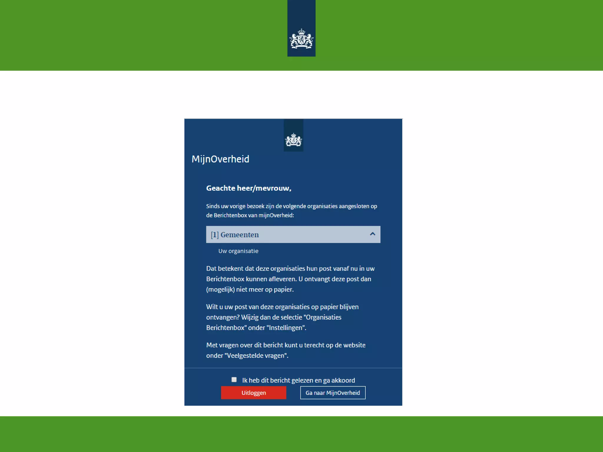 Logius: Aansluiting mijn overheid | PDF | Technology & Computing