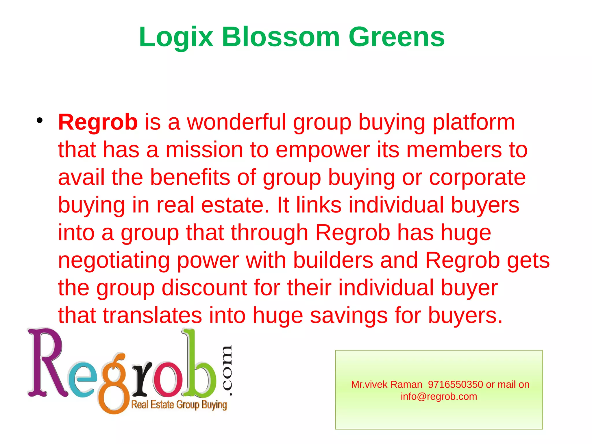 Logix blosssom green apartment in noida expressway | PDF