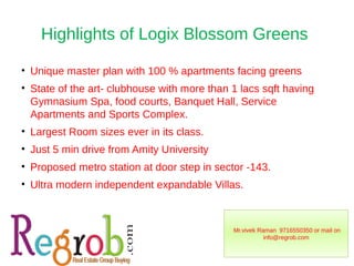 Logix blosssom green apartment in noida expressway | PDF