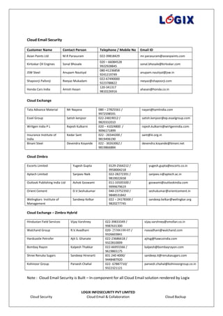 Logix cloud services profile | PDF
