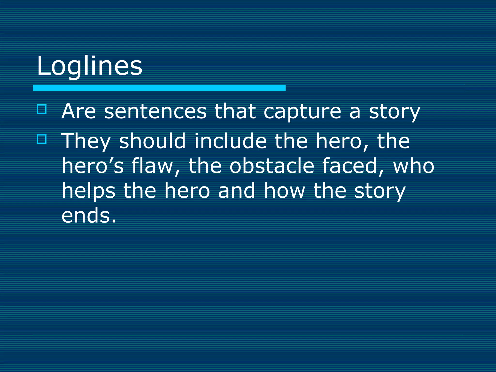 Loglines | PPT
