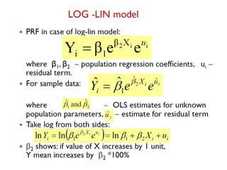 Log lin or growth model | PPT