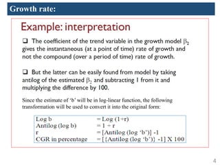 Log lin or growth model | PPT