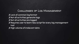 Log management principle and usage | PPTX