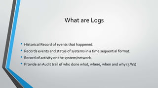 Log management & SIEM | PPTX
