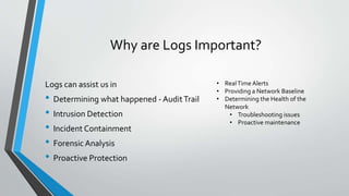 Log management & SIEM | PPTX